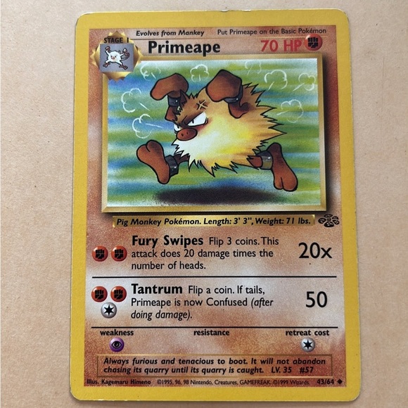 Pokemon | Toys | Pokmon Primeape | Poshmark
